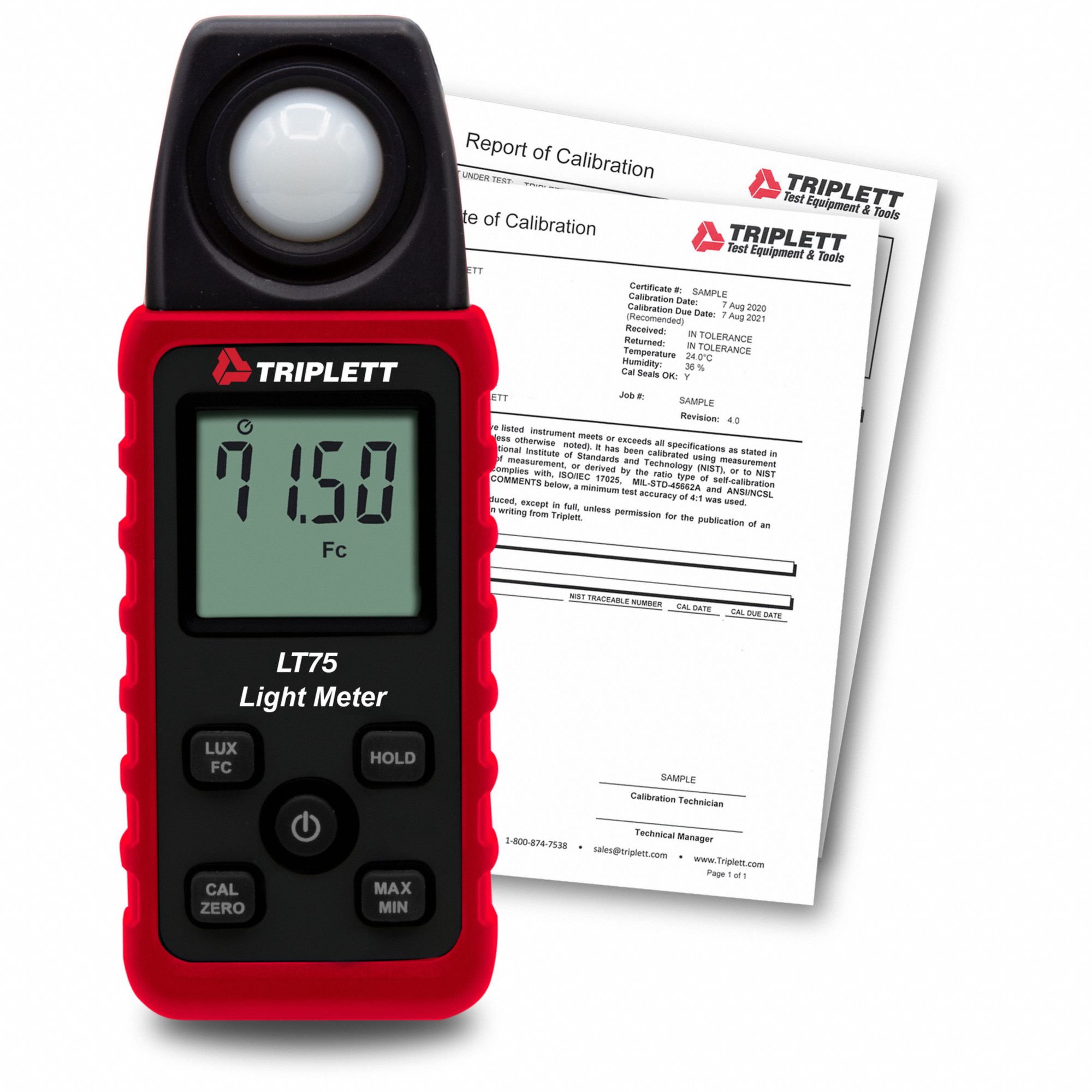 TRIPLETT, Carrying Case, ±3% Light Level Accuracy, Light Meter - 794UD0 ...