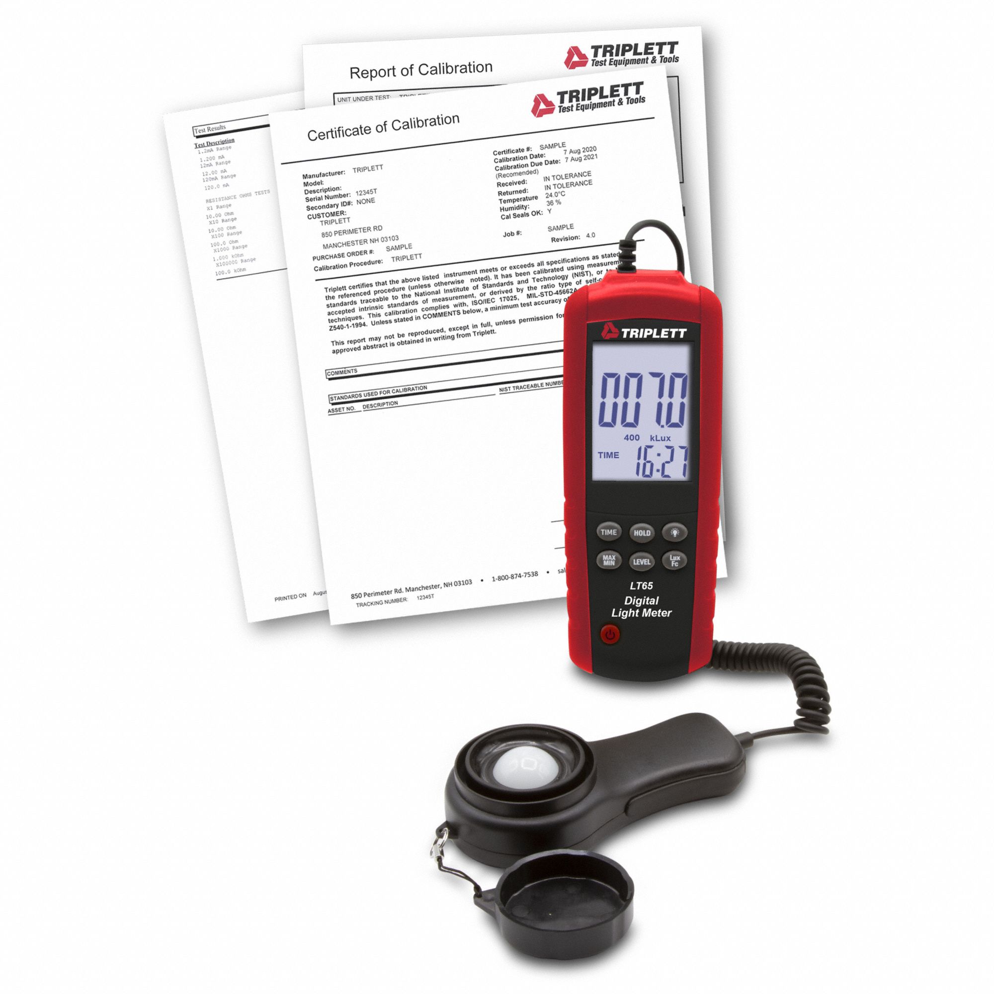 TRIPLETT, Carrying Case, ±3%/±4% Light Level Accuracy, Light Meter ...