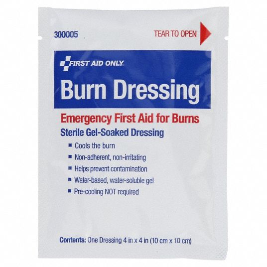 FIRST AID ONLY, 4 in Dressing Lg, 4 in Dressing Wd, First Aid Kit ...