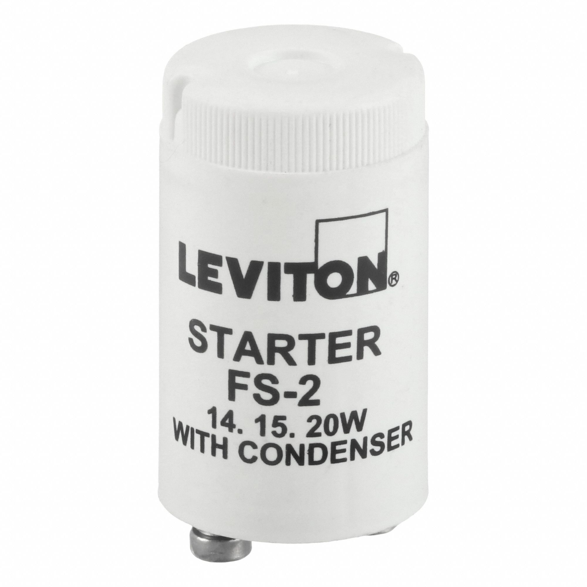 LEVITON, 20 W Max. Bulb Watts, 2 Pins, Fluorescent Lamp Starter ...