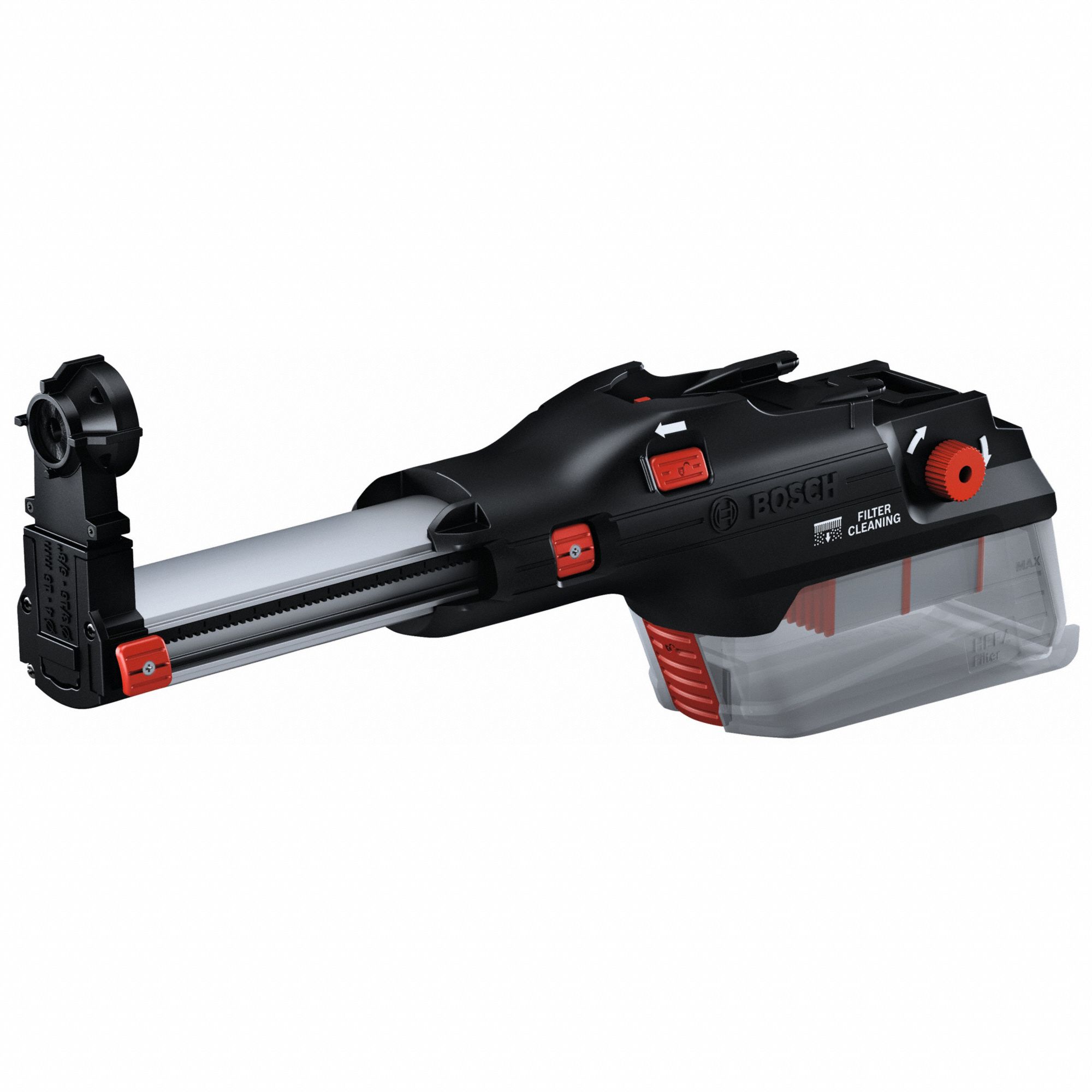 BOSCH, Self-Contained, 1/2 in Max. Dia, Dust-Collection Attachment ...