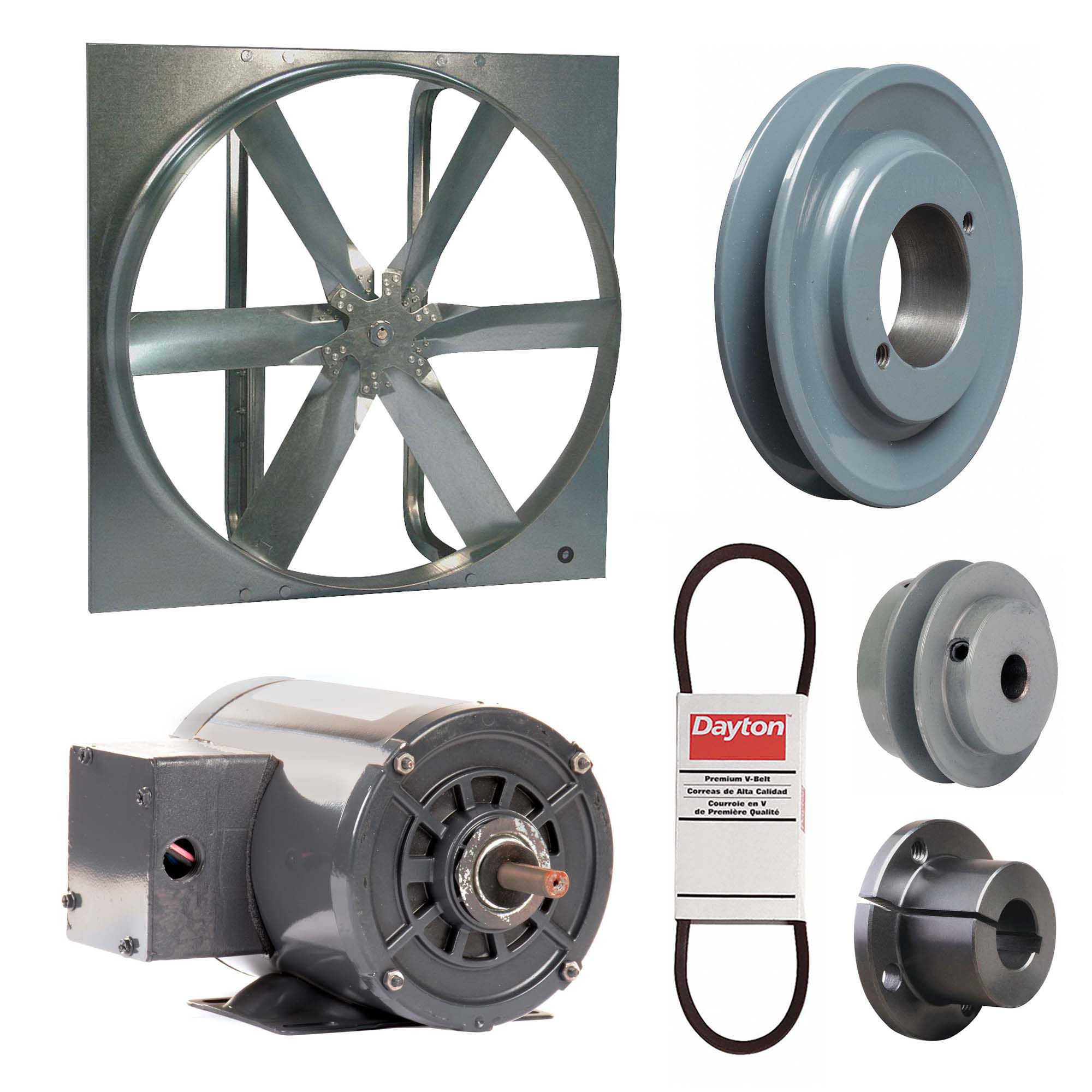 Belt Drive, 20 in Blade, Exhaust Fan with Drive Package - 7AD19|7AD19 ...