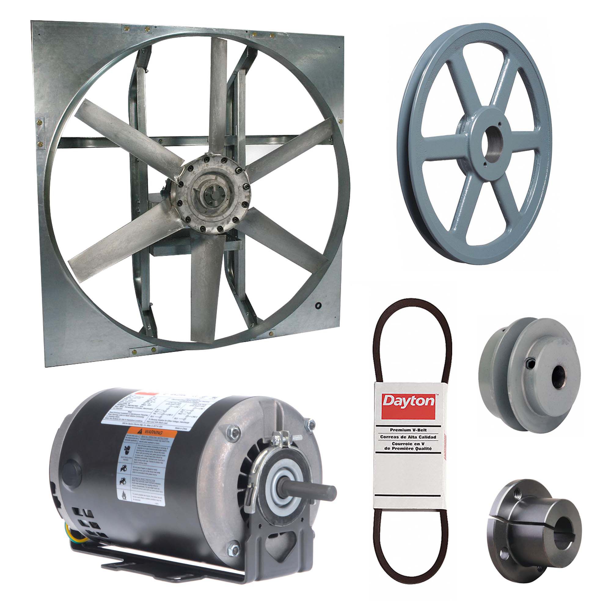 Belt Drive, 30 in Blade, Exhaust Fan with Drive Package - 7AR57|7AR57 ...