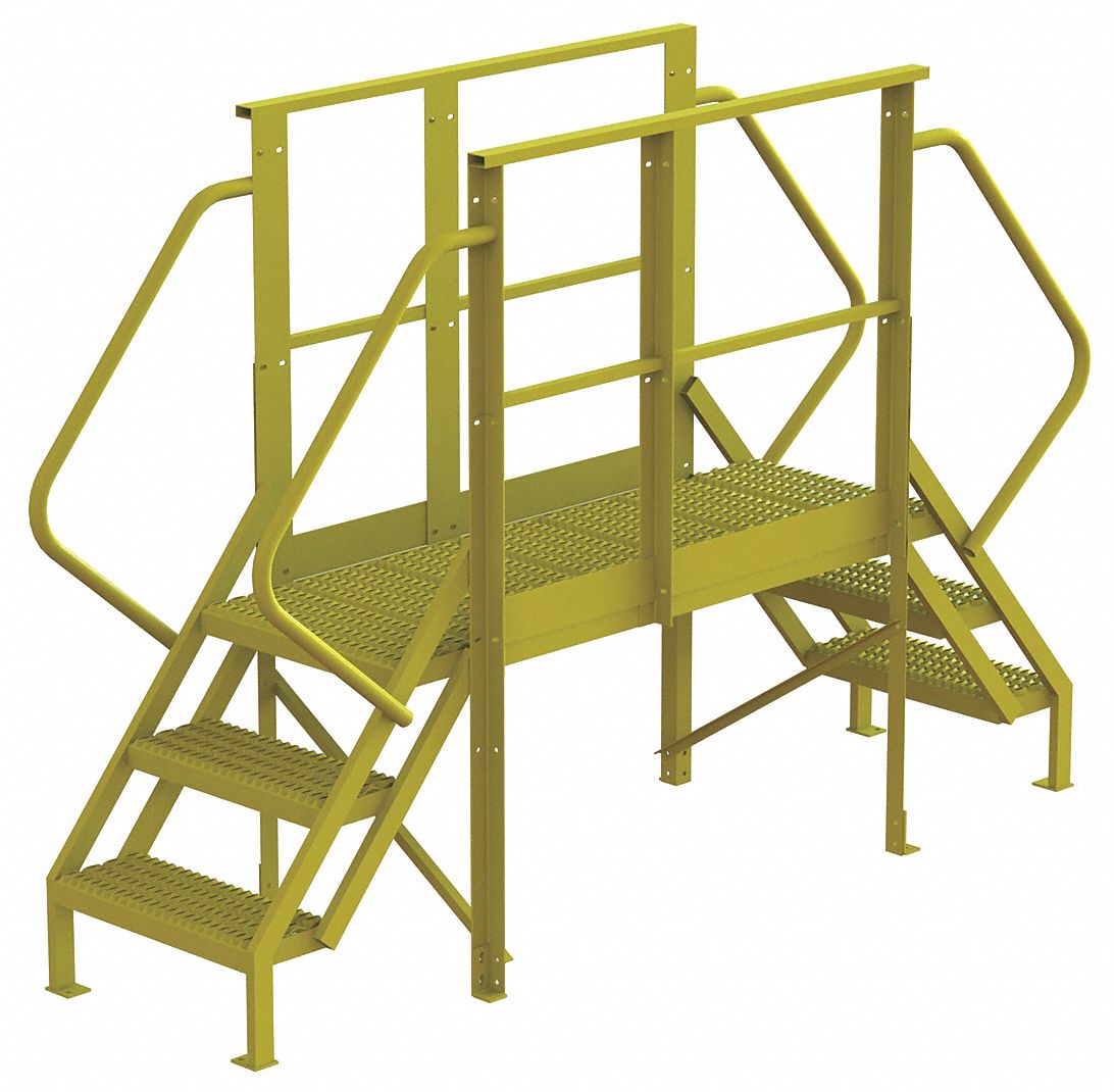 TRI-ARC, 2.5 ft Platform Ht, Steel, Crossover Bridge - 7CY76|7CY76 ...