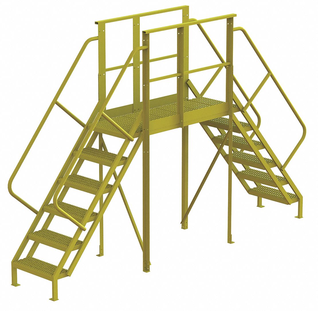 TRI-ARC, 5 ft Platform Ht, Steel, Crossover Bridge - 7CY88|7CY88 - Grainger