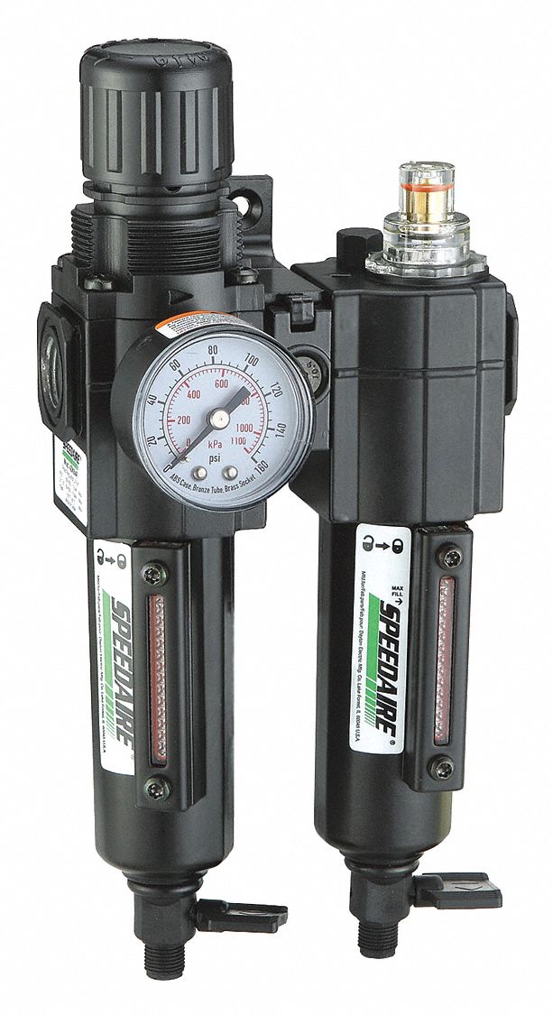 SPEEDAIRE, 1/4 in NPT, 51 cfm, Filter/Regulator/Lubricator - 7D684 ...