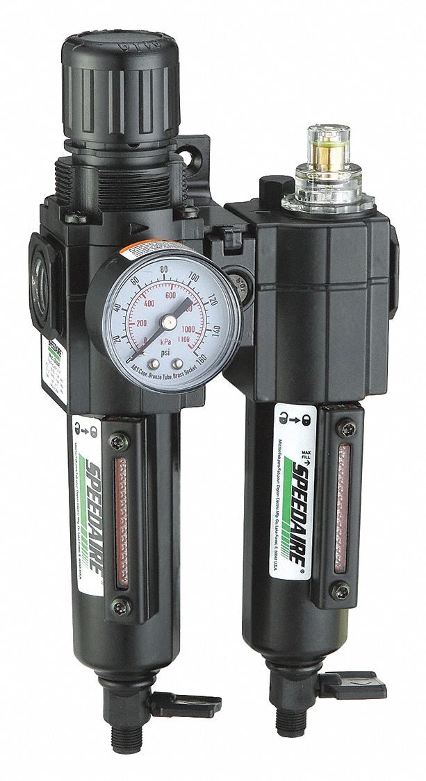 SPEEDAIRE, 3/8 in NPT, 51 cfm, Filter/Regulator/Lubricator - 7D690 ...