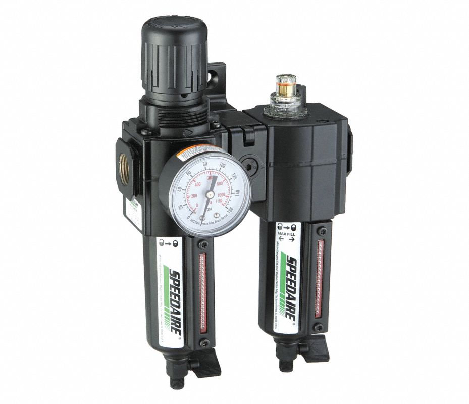 SPEEDAIRE Filtro/Regulador/Lubricador, 1/2" NPT, Rango de Ajuste 5 a 150 psi - Filtros ...