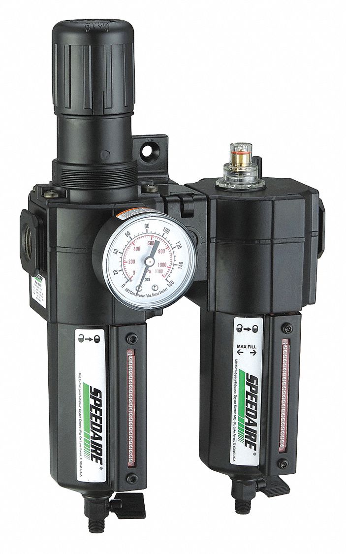 SPEEDAIRE Filtro/Regulador/Lubricador, 1/2" NPT, Rango de Ajuste 5 a 150 psi - Filtros ...