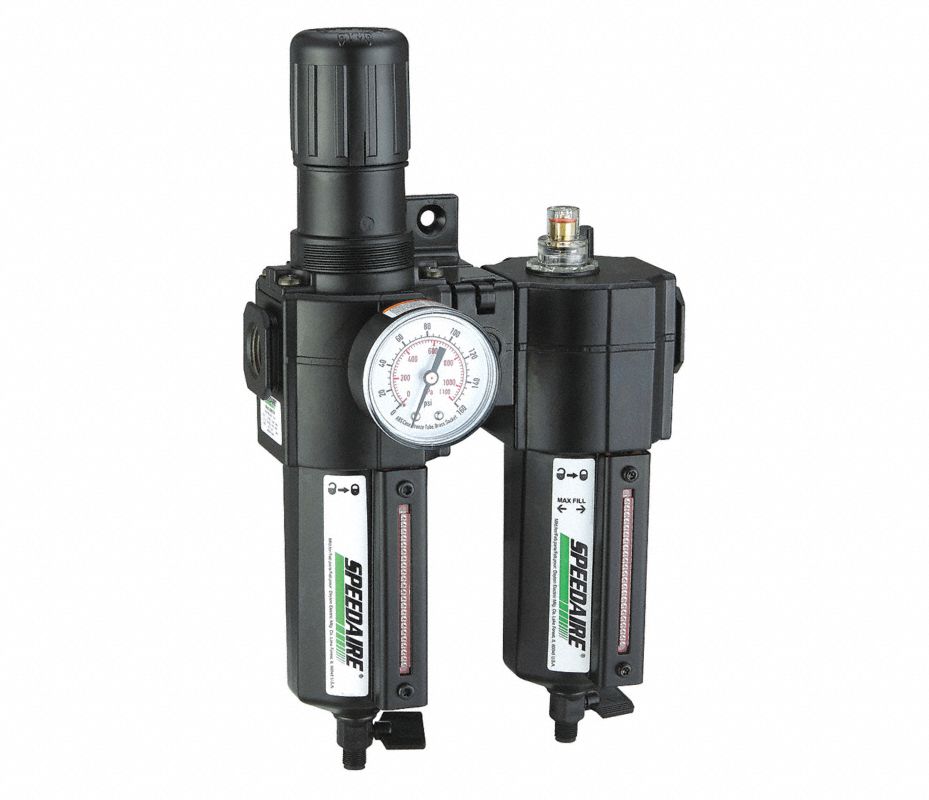 SPEEDAIRE Filtro/Regulador/Lubricador, 1/2" NPT, Rango de Ajuste 5 a 150 psi - Filtros ...