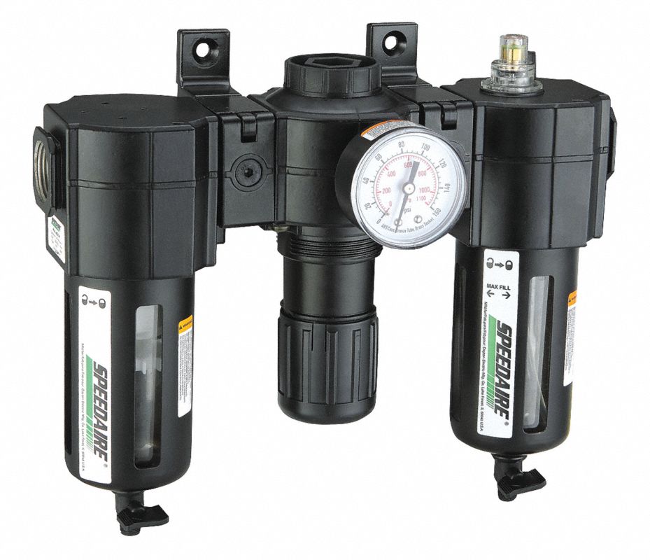 SPEEDAIRE Filtro/Regulador/Lubricador, 3/4" NPT, Rango de Ajuste 5 a 150 psi - Filtros ...