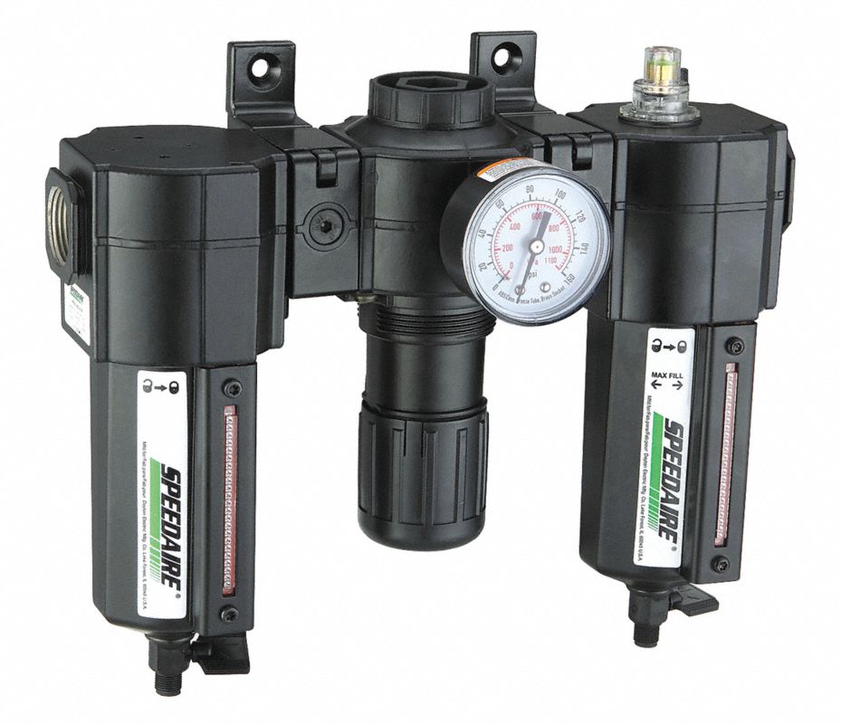 SPEEDAIRE Filtro/Regulador/Lubricador, 3/8" NPT, Rango de Ajuste 5 a 150 psi - Filtros ...