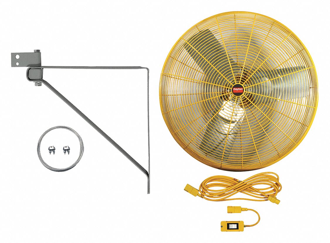 DAYTON 24 in, High-Visibility Industrial Fan, Non-Oscillating ...