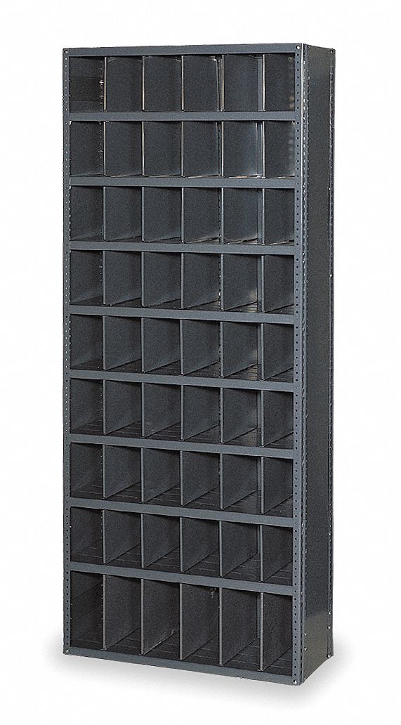 EDSAL, 36 in x 18 in x 84 in, 54 Compartments, Pigeonhole Bin Unit ...