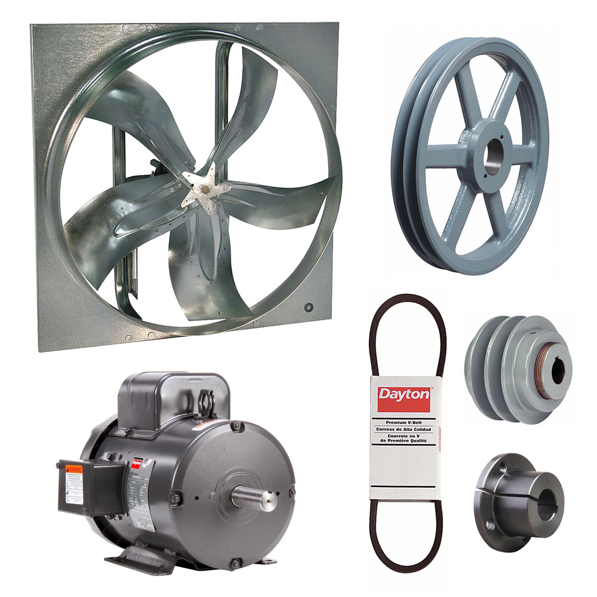 Belt Drive, 54 in Blade, Exhaust Fan with Drive Package - 7M854|7M854 ...