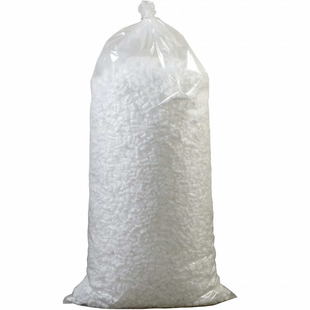 7 cu ft Bag Size, White, Packing Peanuts - 825DR5|7NUTSW - Grainger