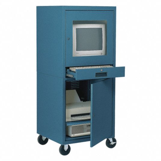 Mobile, 21 in x 22 1/2 in 60 3/4 in, Mobile Computer Enclosure - 7YC94 ...