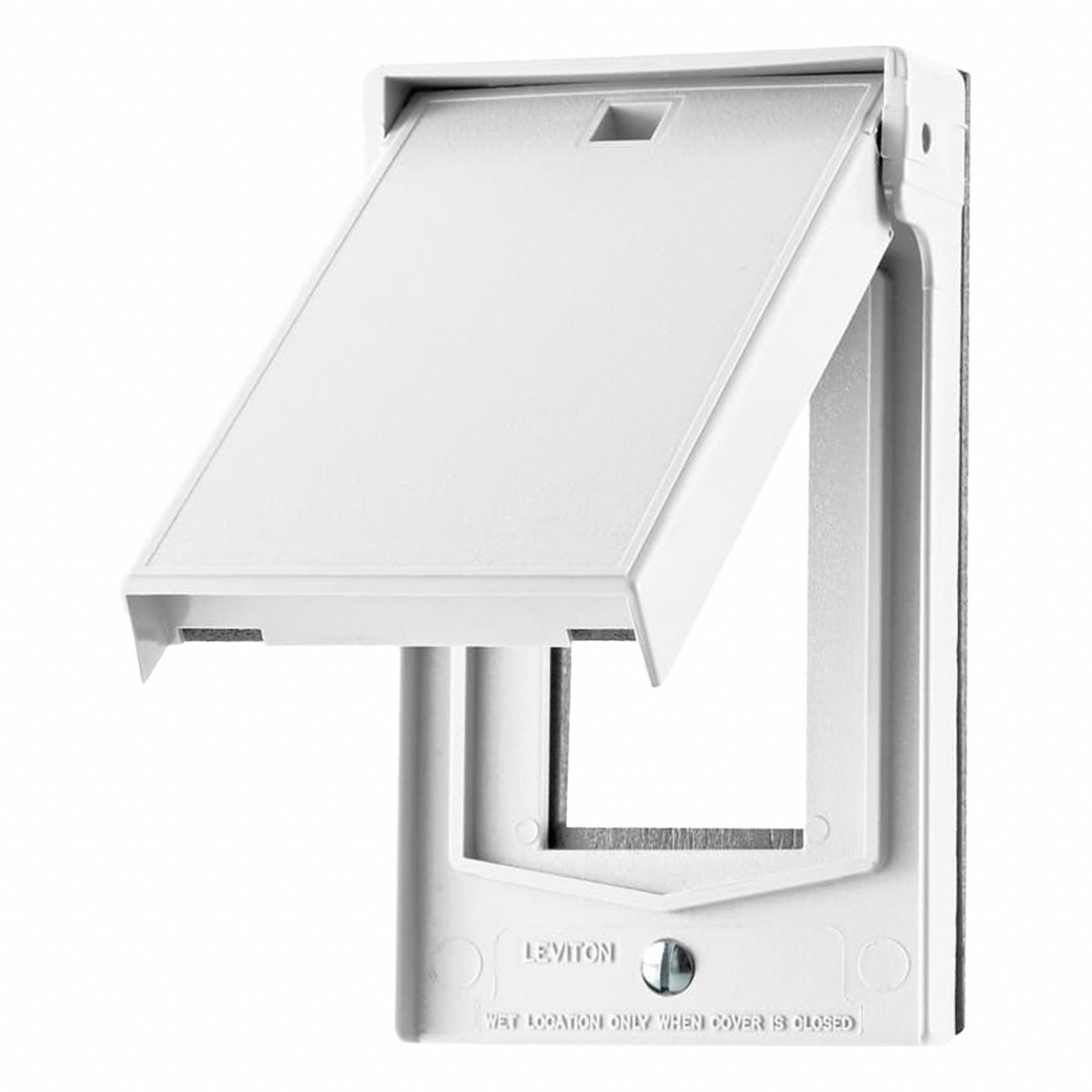 LEVITON, Thermoplastic, Decora, Weatherproof Cover - 860EW4|4998-W ...