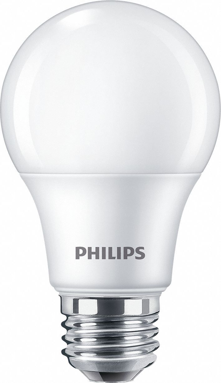 PHILIPS, Medium Screw (E26), LED, Compact LED Bulb - 831H77|5A19/CNG/840/FR/P/E26/D 12/1CT ...