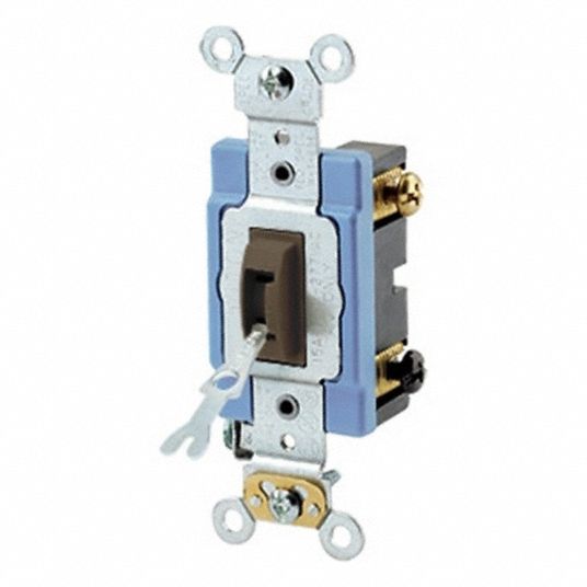 Toggle Locking 3-Way 15A Ind Gr Brown - Grainger