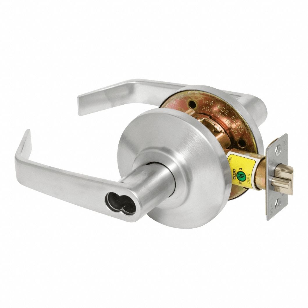 DORMAKABA BEST ACCESS SOLUTIONS, Storeroom Lever Locksets, Chrome, Door ...