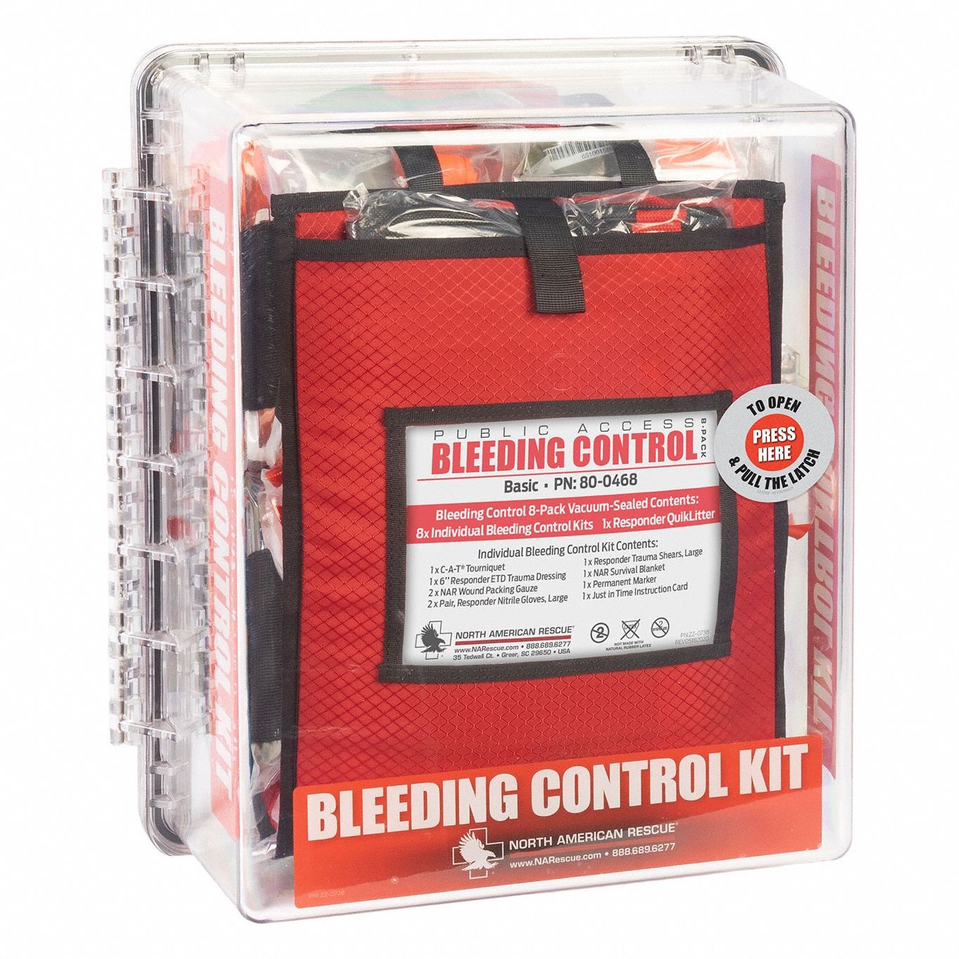 NORTH AMERICAN RESCUE, Plastic Cabinet, 8 People Served, Bleeding ...