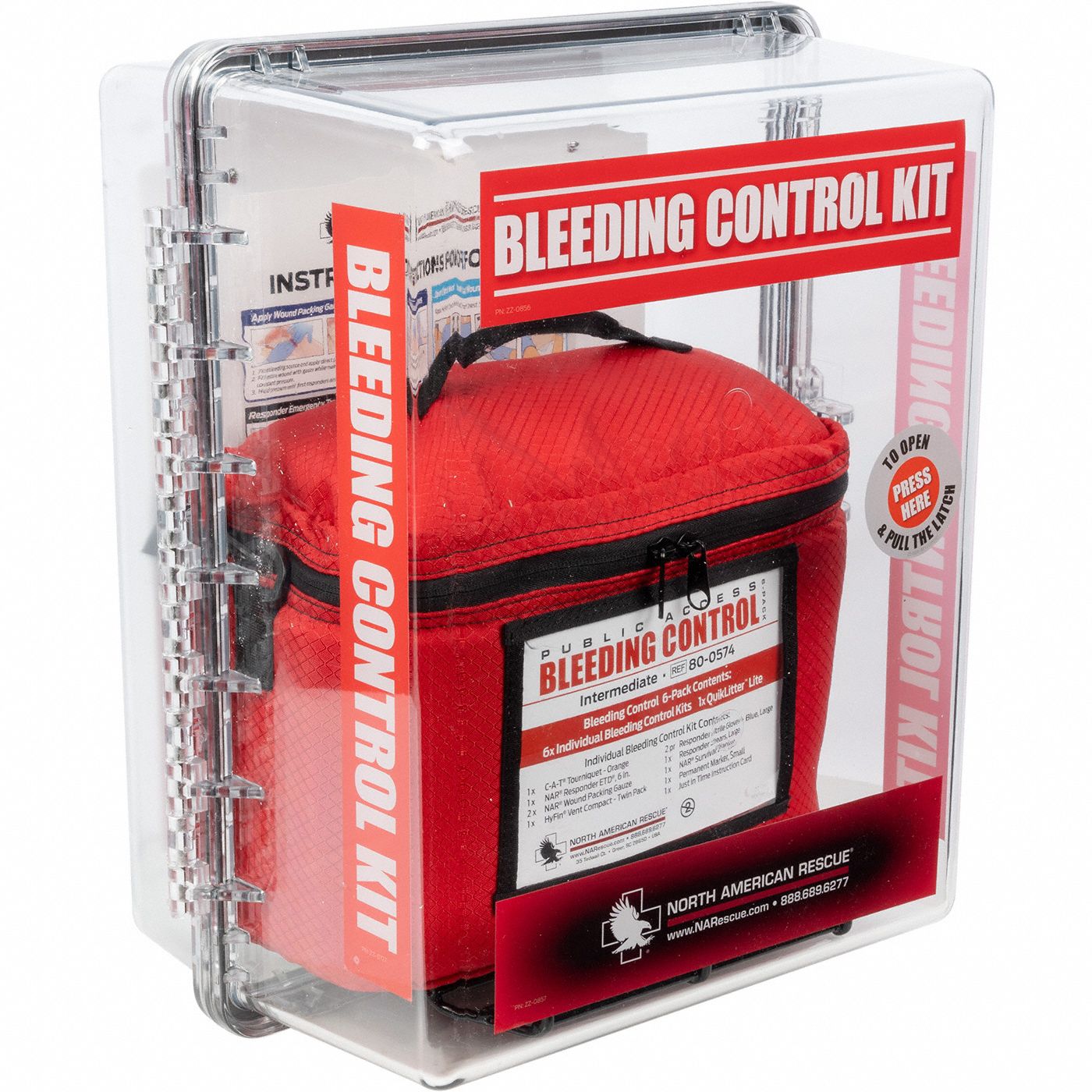 NORTH AMERICAN RESCUE, Plastic Cabinet, 6 People Served, Bleeding ...