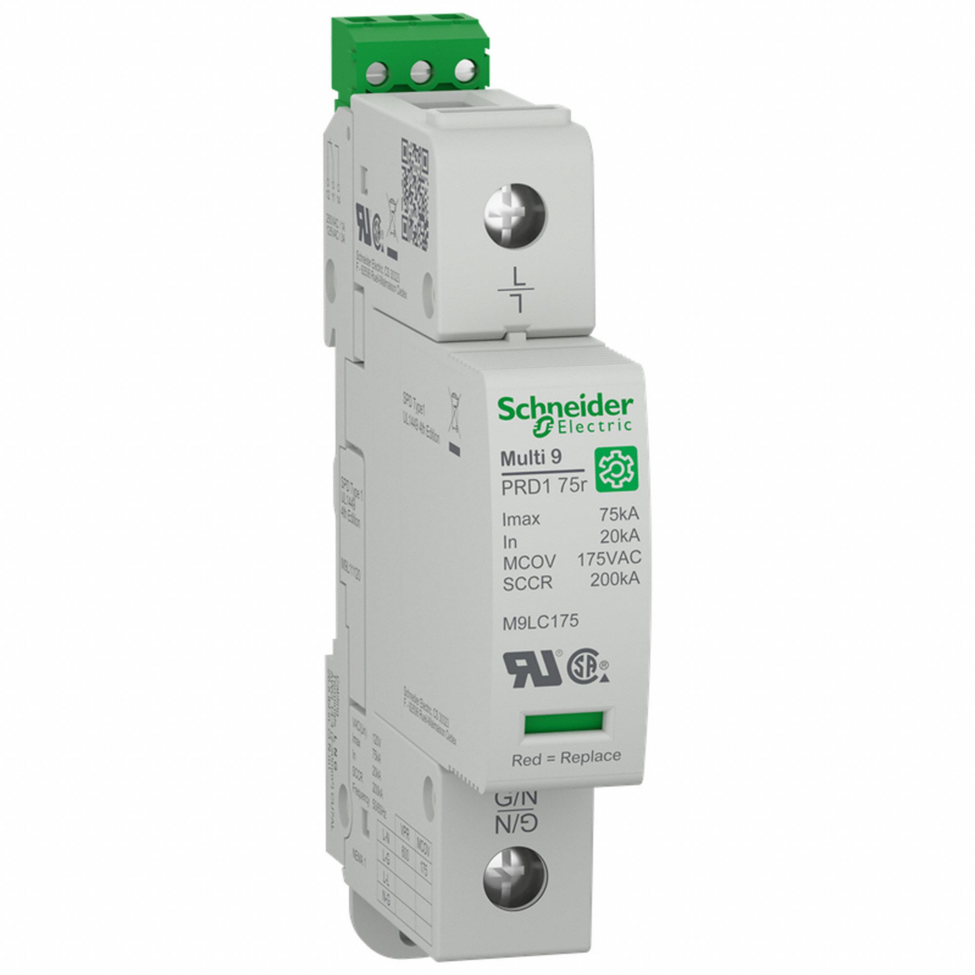 SCHNEIDER ELECTRIC, Single Phase, 120V AC, Surge Arrester - 800DP9 ...