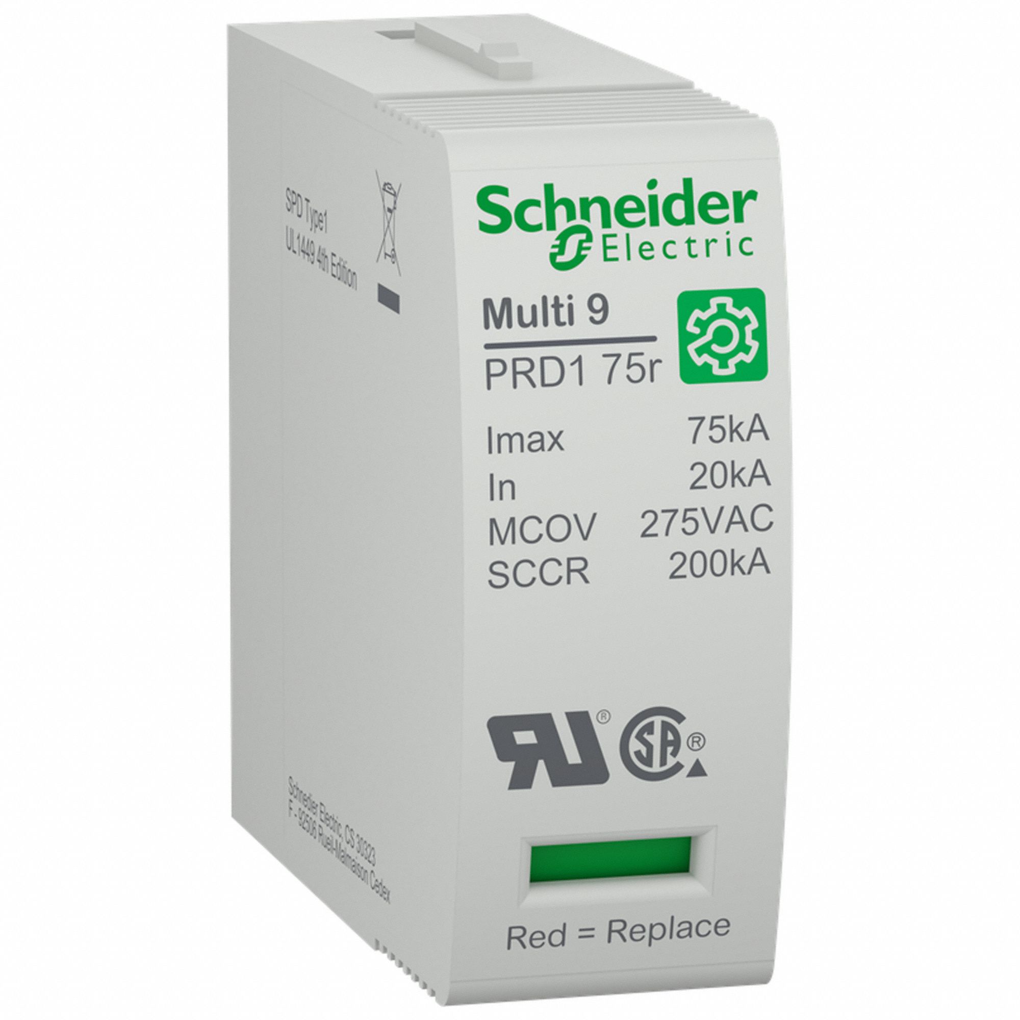 SCHNEIDER ELECTRIC, 240 V, For PRD175r Surge Protection Device, Surge ...