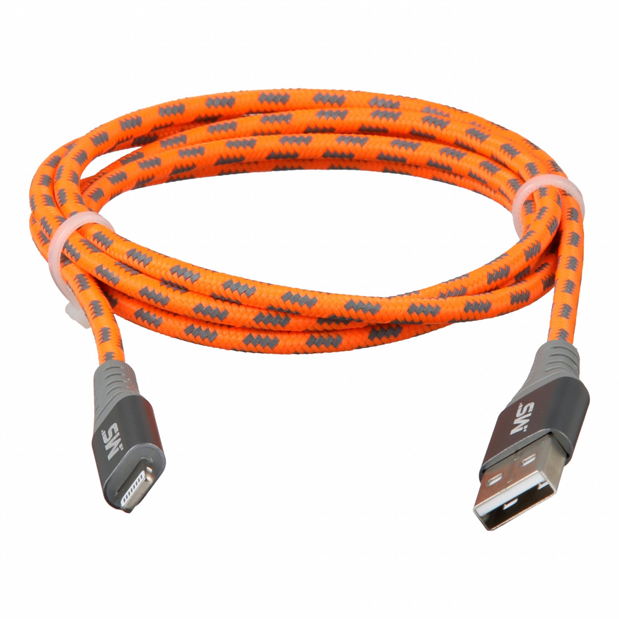 Mobilespec Lightning End 1 Type A End 2 Reinforced Usb Cable 800mk3mbshv0423 Grainger 