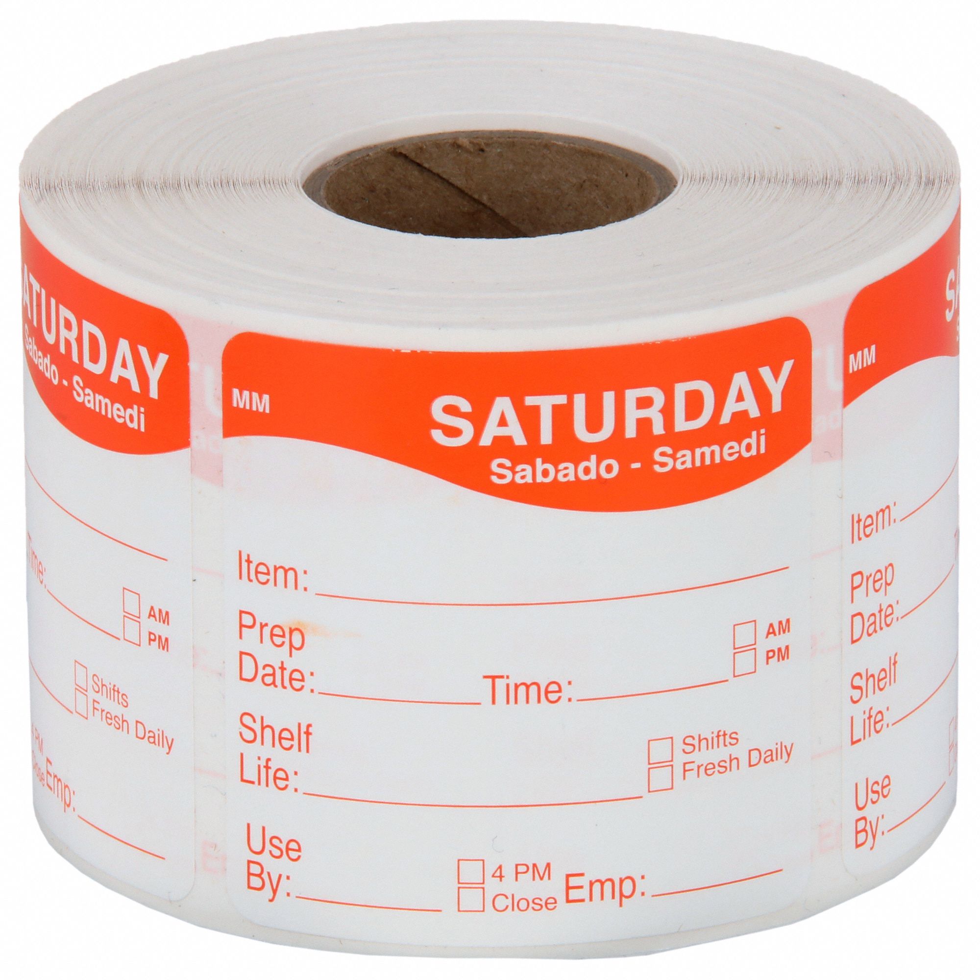 DAYMARK, Orange, Saturday, Food Safety Label - 800MW9|IT120156-6-SAT ...
