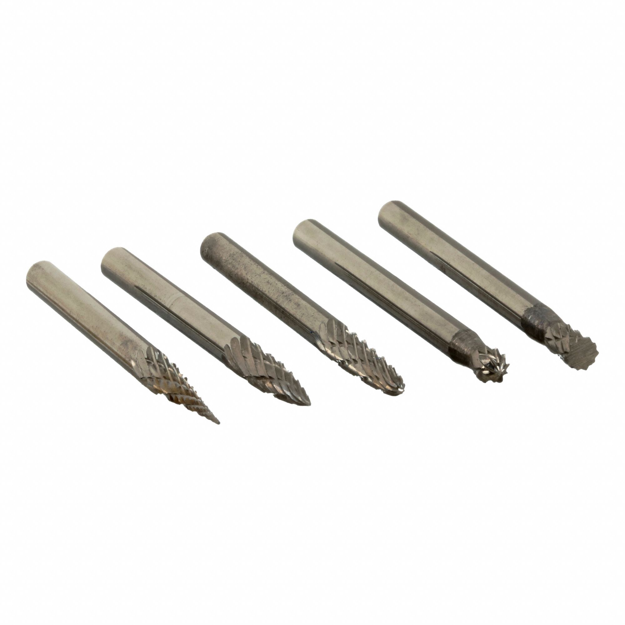 INGERSOLL RAND, 1/8" Shank, Double Cut, Carbide Bur Set - 802G17|320 ...