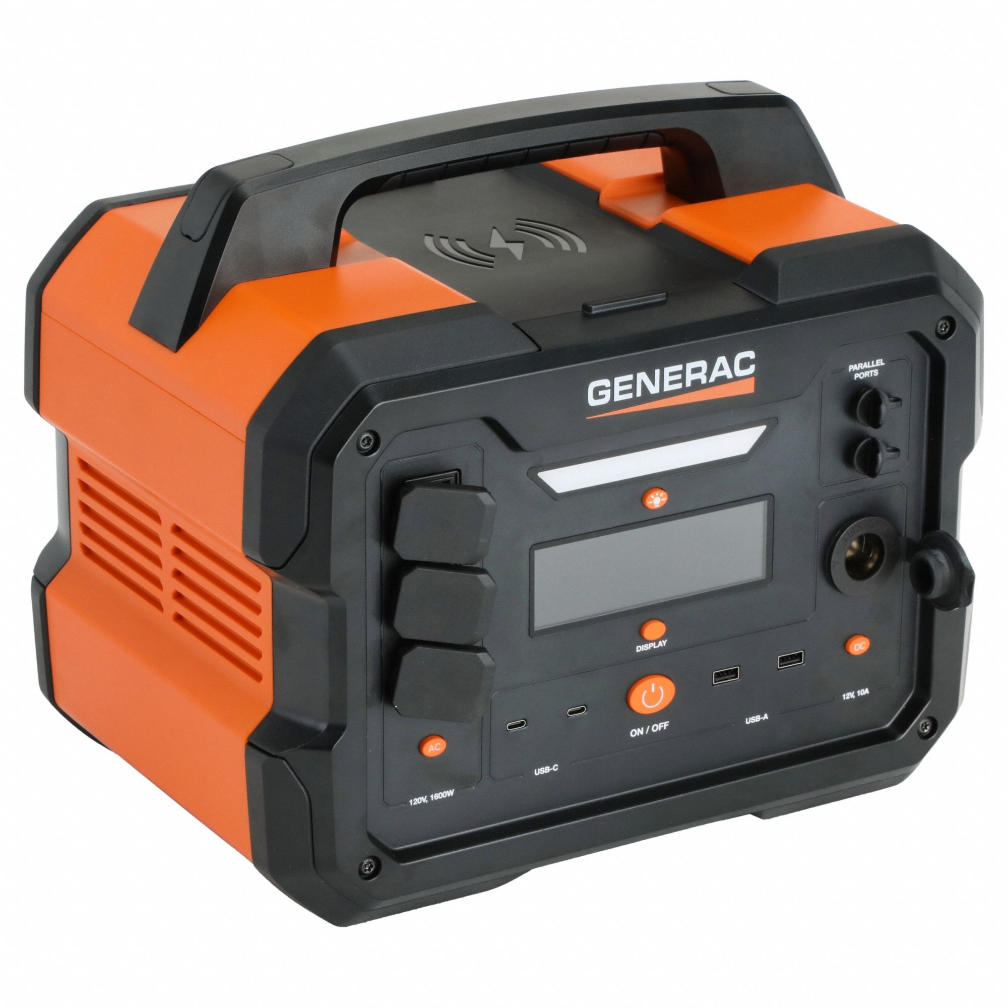 GENERAC, 1,600 W Rated Watt, 3,200 W Surge Watt, Power Station - 803AD1 ...