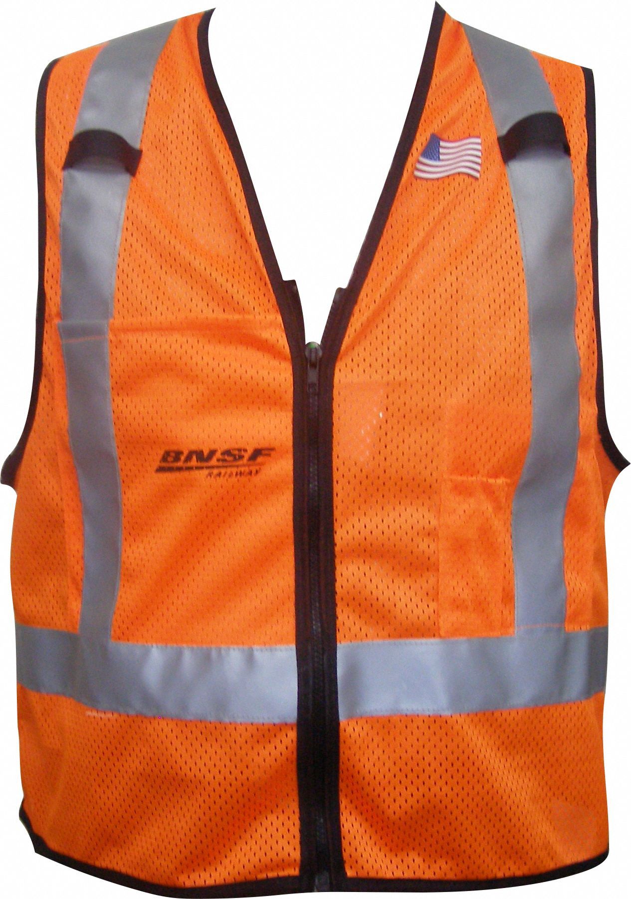 RPS, L, Orange, TY/E C2 Org Mesh Zipper Vest size L - 32HX38|8025-ORG-3 ...