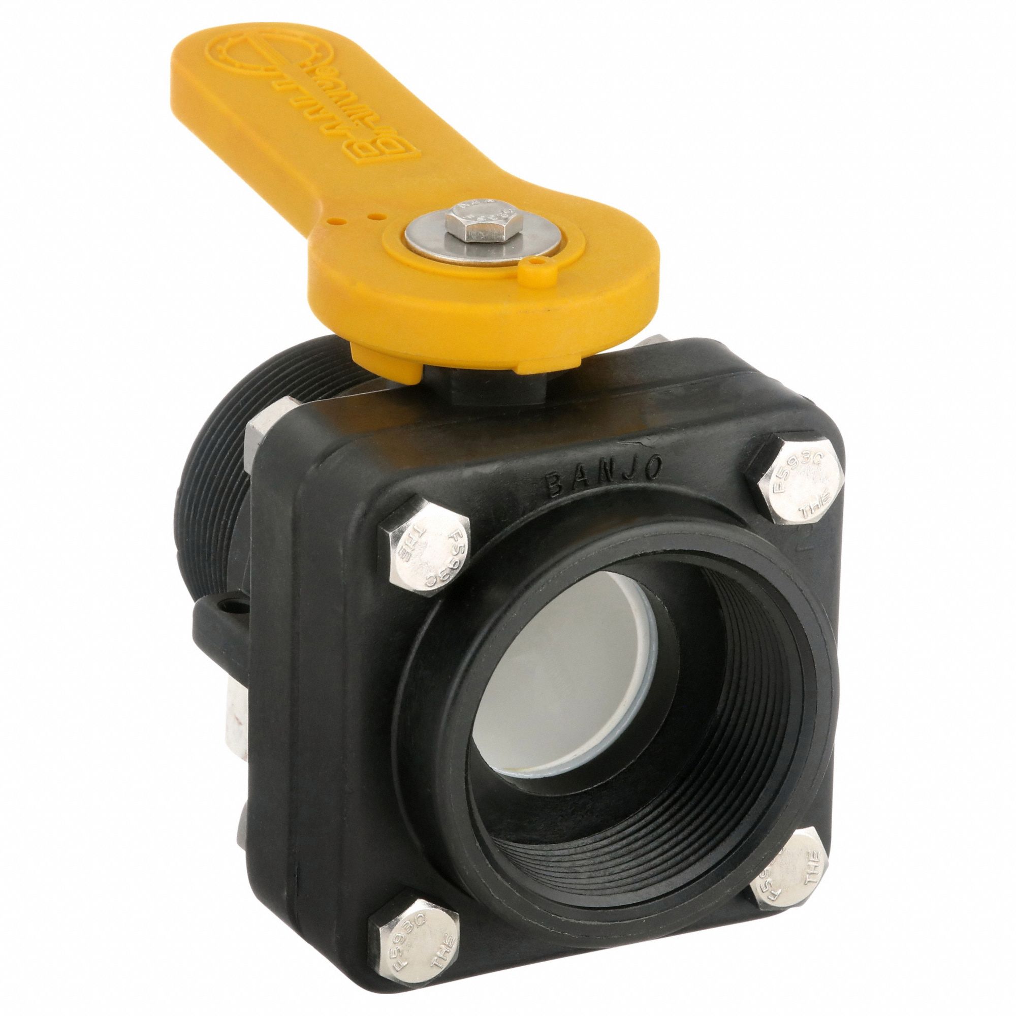 BANJO, 2 in, Polypropylene, Manual Two-Way Ball Valve - 803HY4|VSMT200 ...