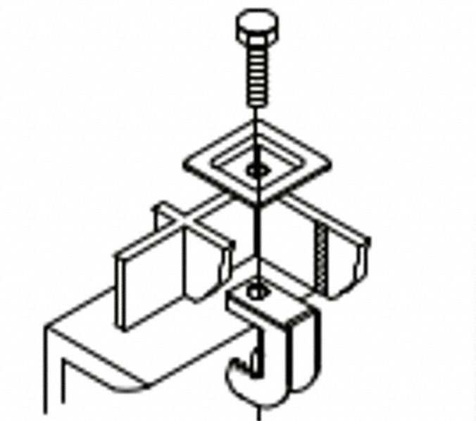 FIBERGRATE, 316 Stainless Steel, Fits 3/4 in Support Thick, Fiberglass ...