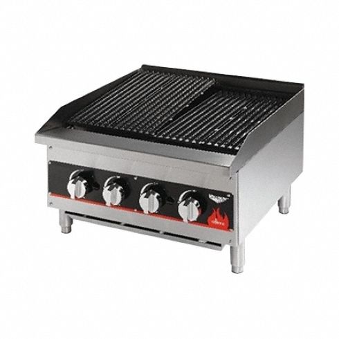 Outdoor Grill,16"Hx24"W,Gas,Steel - Grainger