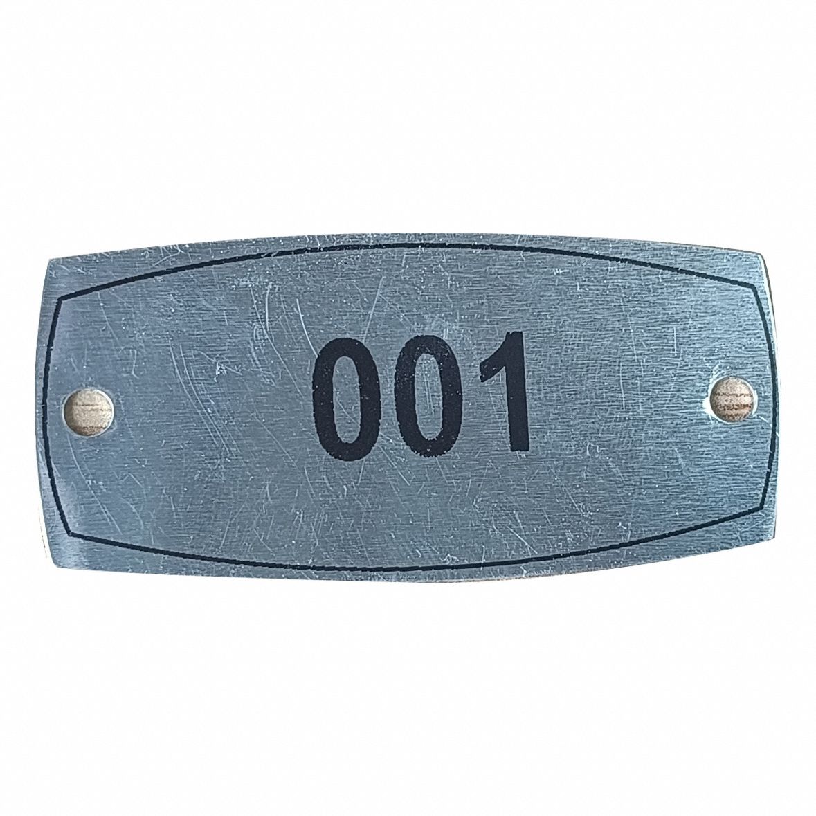2 1/4 in x 1 in, 1 Plates, Locker Number Plate - 804UM9|804UM9 - Grainger