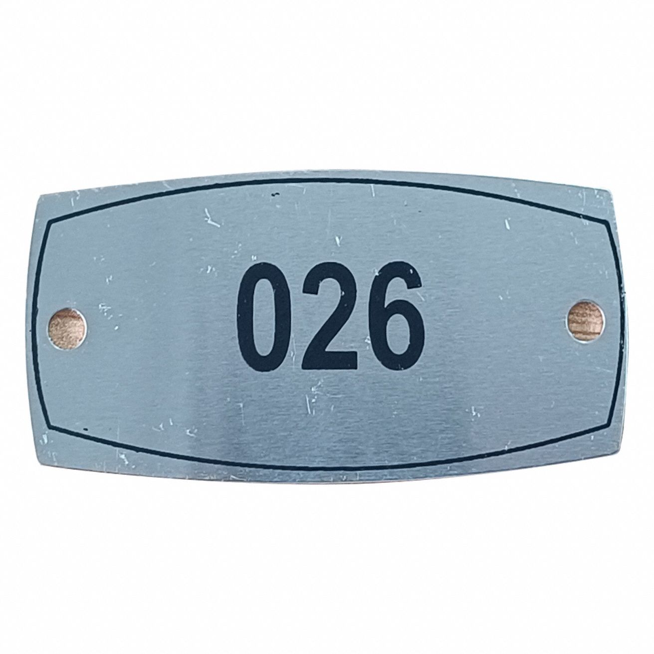 2 1/4 in x 1 in, 1 Plates, Locker Number Plate - 804UN1|804UN1 - Grainger
