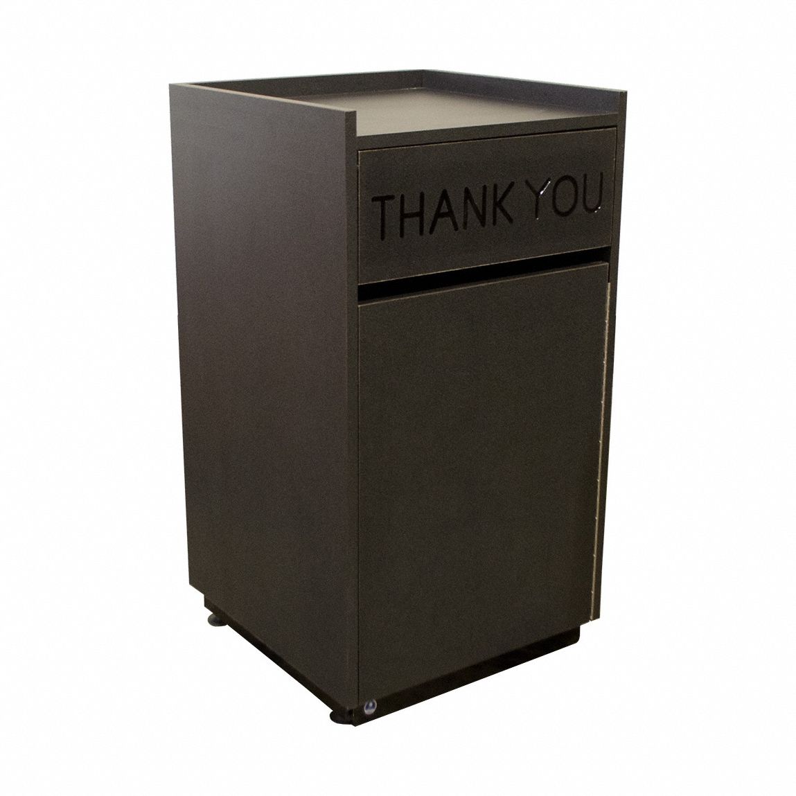 Trash Can, 35 gal Liner with Casters/Leveling Glides, Trash Can ...