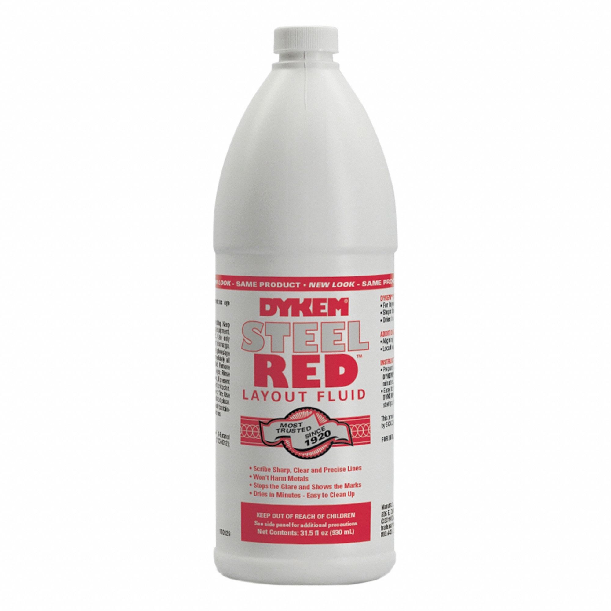 DYKEM, Steel Red, 1 qt, Layout Fluid - 2GKW3|80696 - Grainger