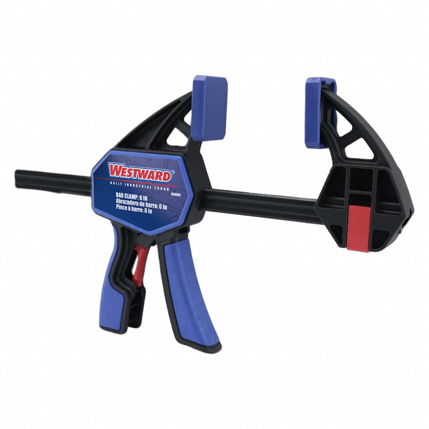 WESTWARD, Flat, 6 in Max Jaw Opening, Bar Clamp - 806EN4|806EN4 - Grainger