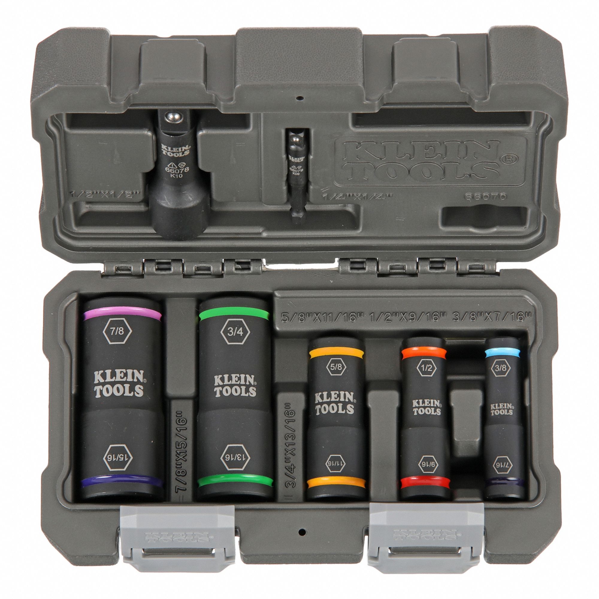 KLEIN TOOLS, 1/4 in, 1/2 in Drive Size, Small Set (0-50 pieces) Set ...