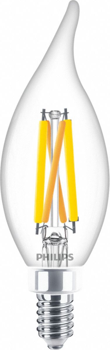 PHILIPS, Candelabra Screw (E12), LED, Compact LED Bulb - 806G23|5BA11 ...