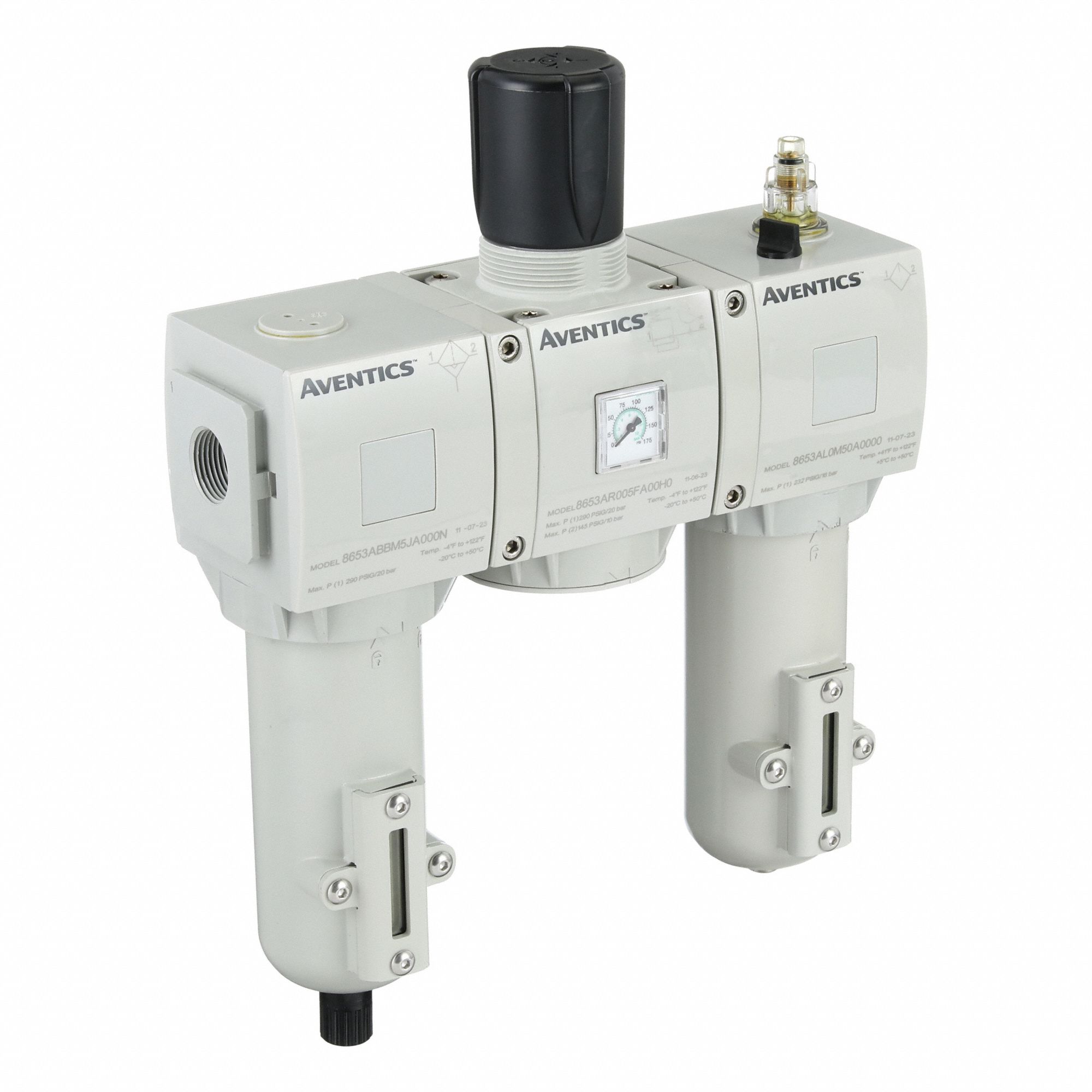 NUMATICS, 3/4 in NPT, 4,000 lpm, Filter/Regulator/Lubricator Assembly ...