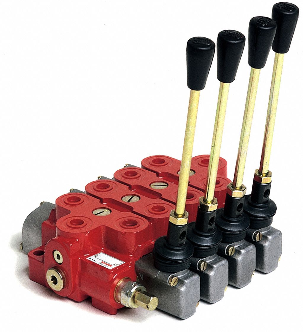 BUCHER HYDRAULICS, Four-Way / Three Positions, Tandem Center, Lever ...