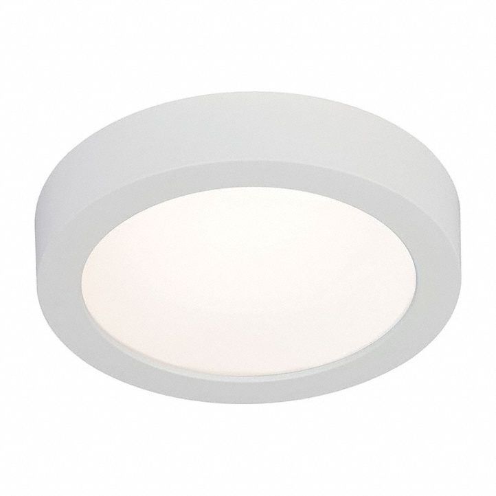 7 in Dia, White, Round LED Surface Mount - 806UZ4|SD7R10ESCT1W - Grainger