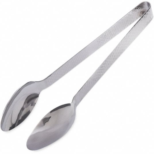 CARLISLE, 12 in Overall Lg, Silver, Serving Tongs - 807HU0|60211 - Grainger