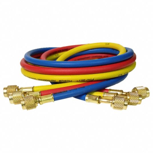 PRO-SET, 5 ft Lg, Blue/Red/Yellow, Hose - 807N63|HP5 - Grainger