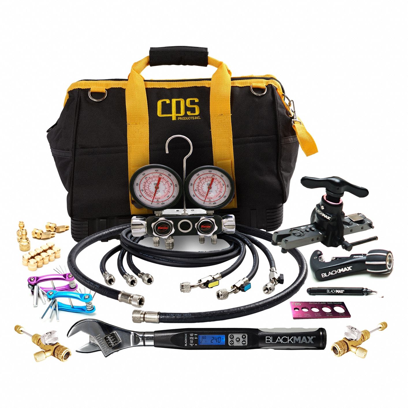 PRO-SET, 2 Valves, 4 Hoses, Mini-Split Tool Kit - 807N82|TLB410KIT2 ...